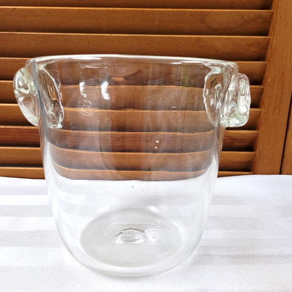 Hand Crafted | Dining | Vintage Hand Blown Glass Ice Bucket Vase With ...